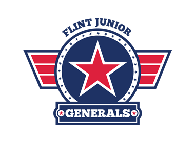 Flint Generals Logo Custom KEVIN KERR 20 FLINT GENERALS HOCKEY JERSEY